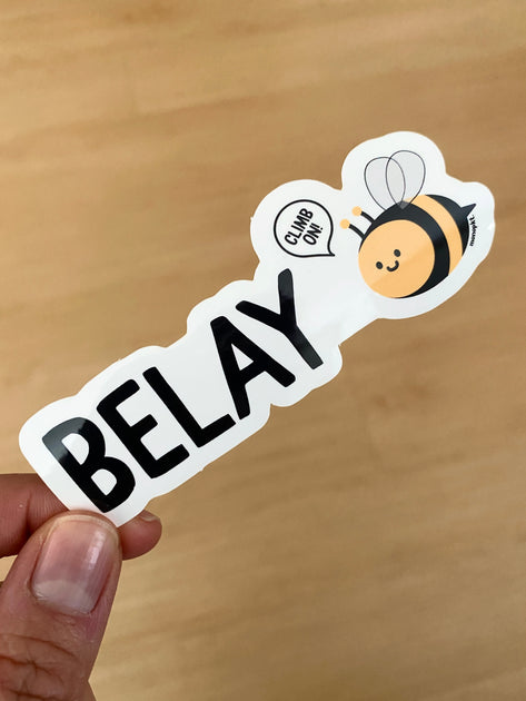 Belay Bee - Rock Climbing Sticker
