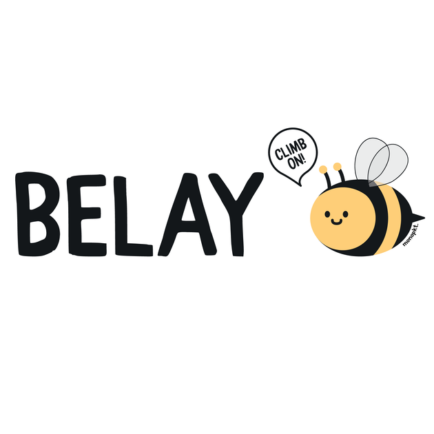 Belay Bee - Rock Climbing Sticker
