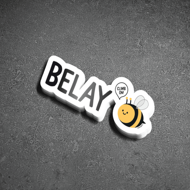 Belay Bee - Rock Climbing Sticker
